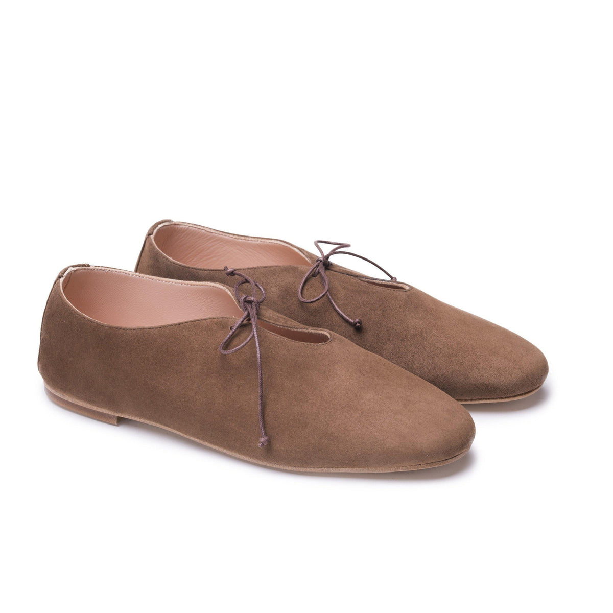 Giulia Lace-up in Chocolate Suede - Spelta Milano