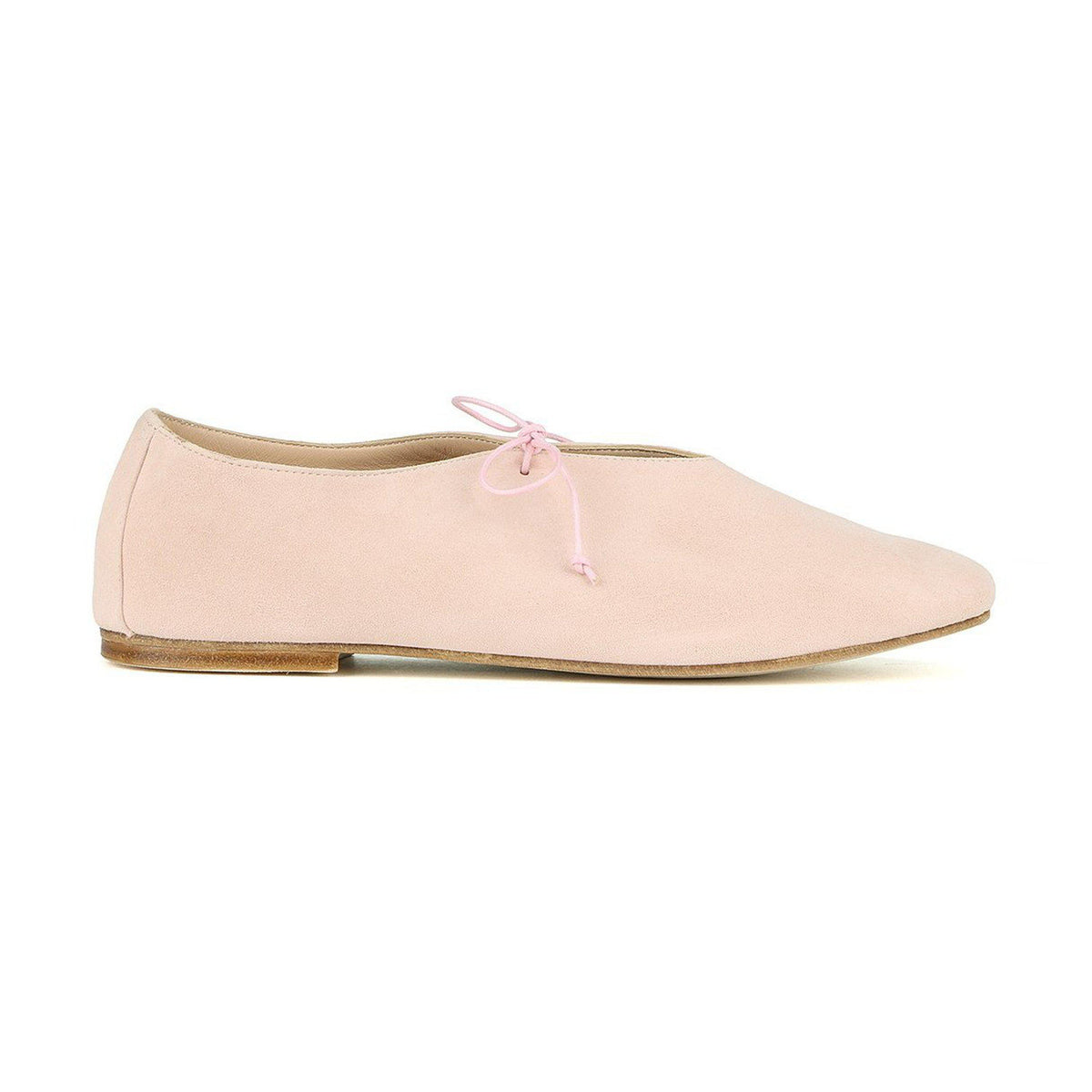 Giulia Lace-up in Pink Suede - Spelta Milano